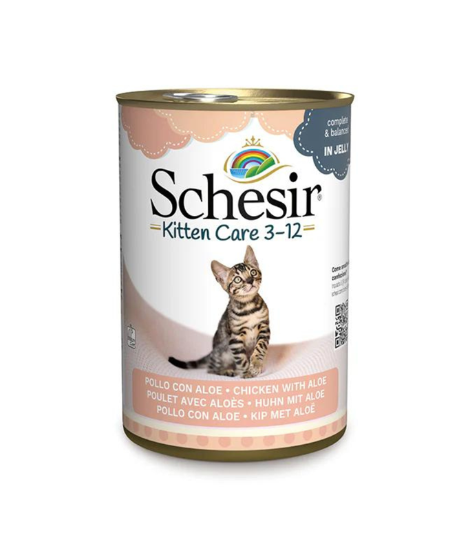 Schesir Kitten Care- Can In Jelly 3-12 Chicken with Aloe Wet Food 140g – PetCentral_AE
