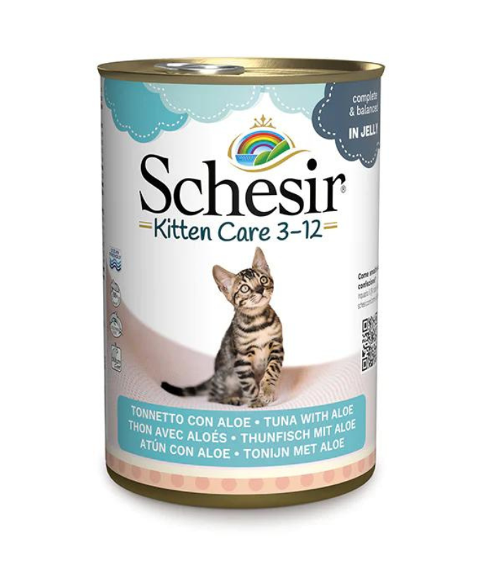 Schesir Kitten Care- Can In Jelly 3-12 Tuna with Aloe Wet Food 140g – PetCentral_AE